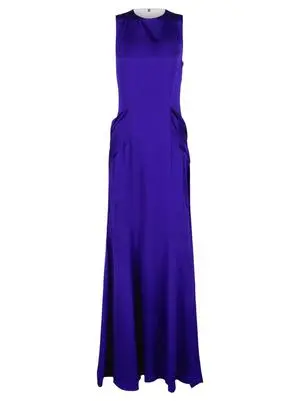 Givenchy Sheer Tulle Back Gown - Purple