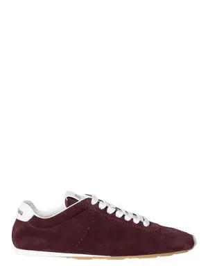 Miu Miu Plume Suede Sneakers - Red