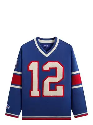 Kith For The Nfl Buffalo Bills V-neck Beau Knit Sweater - Blue