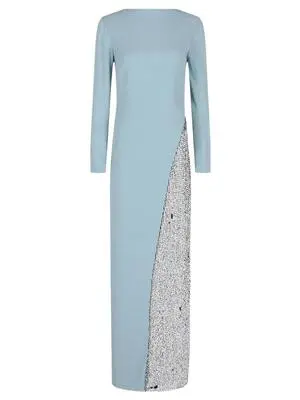 Givenchy Metallic Sequin Gown - Blue