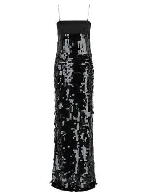 Givenchy Sequin Chain Strap Gown - Black