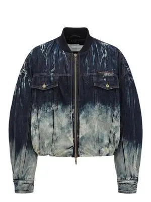 FENG CHEN WANG Deconstructed Denim Jacket - Grey