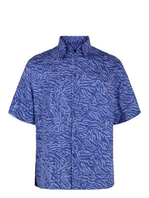Givenchy Printed Short-sleeve Shirt - Blue
