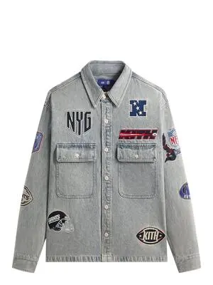 Kith For The Nfl New York Giants Denim Henson Shirt - Grey