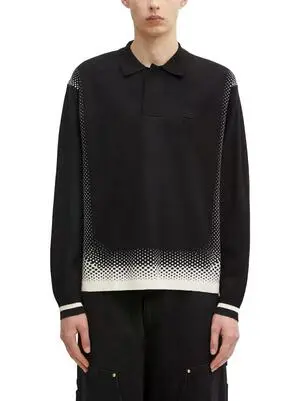 Filling Pieces Long-sleeves Polo Shirt - Black