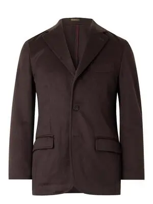Rubinacci Unstructured Cashmere Blazer - Brown
