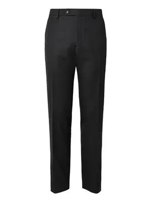 Mr P. Philip Slim-fit Wool-twill Suit Trousers - Black