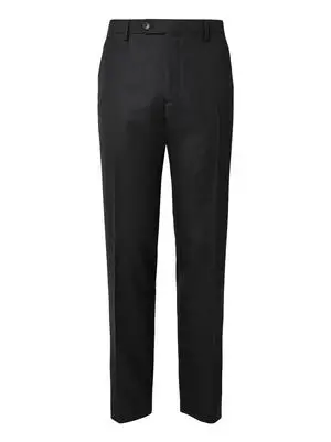 Mr P. Philip Slim-fit Wool-twill Suit Trousers - Black