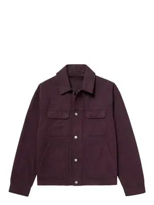 Mr P. Organic Cotton-canvas Chore Jacket - Purple