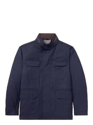 N.peal Wool-blend Field Jacket - Blue