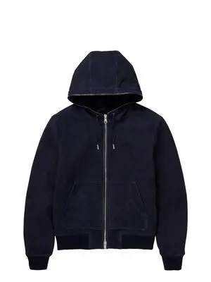 Mr P. Suede Hoodie - Blue