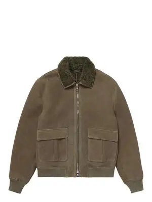 Mr P. Shearling Bomber Jacket - Green