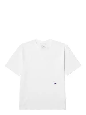 DRAKE'S Him Hiking Logo-embroidered Cotton-jersey T-shirt - White