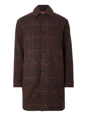 A KIND OF GUISE Manas Checked Virgin Wool-tweed Coat - Brown