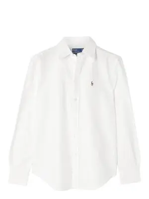 Polo Ralph Lauren Embroidered Cotton Oxford Shirt - White