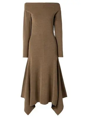 Proenza Schouler Romi Off-the-shoulder Asymmetric Dress - Neutrals