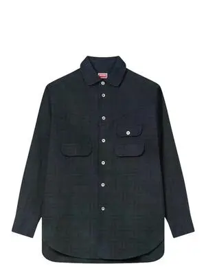 Kenzo Chest-pockets Patterned Shirt Jacket - Black