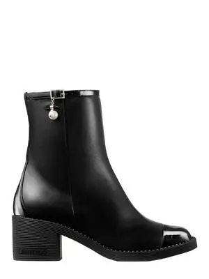 JIMMY CHOO Adry Ankle Boots With Pearl Charm - Black