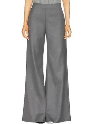 Adam Lippes Lamy Wide Leg Pant - Heather Grey