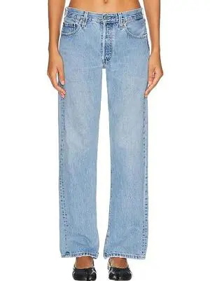 ALIGRACE Vintage Relaxed Split Jeans - Light Medium