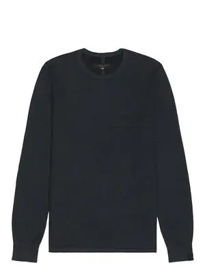 Rag & Bone Gregory Merino Crewneck Sweater - Navy