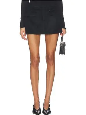 LOVERS AND FRIENDS Angie Wool Blend Skort - Black