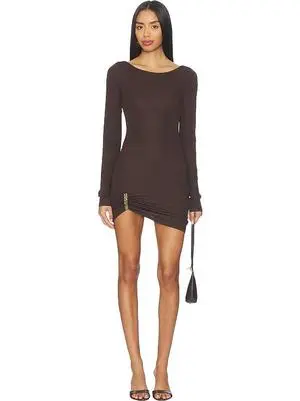 LOVERS AND FRIENDS Lilia Mini Dress - Dark Chocolate Brown