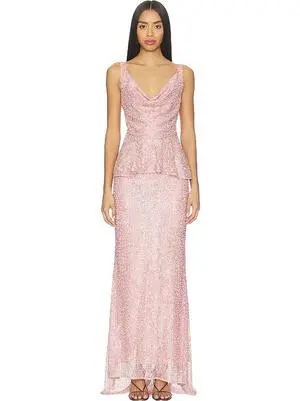 AKNVAS Klara Beaded Gown - Mauve