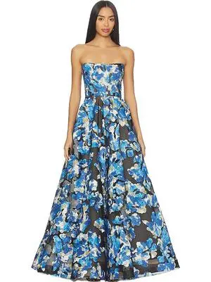 BRONX AND BRONCO Cassandra Maxi Dress - Blue Multi