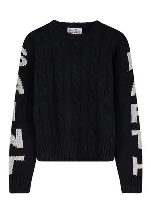 MC2 SAINT BARTH Malmo Cable Knit Sweater - Black