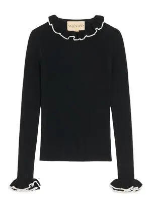 Valentino Garavani Wool Jumper - Black/ivory