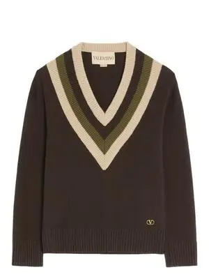 Valentino Garavani Brown Wool Jumper Brown