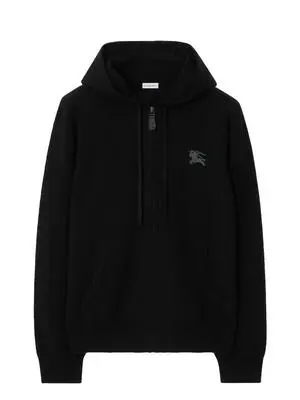 Burberry Wool Zip Hoodie - Black