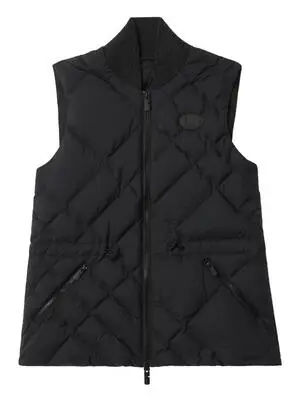 Burberry Check-stitch Nylon Devonside Gilet - Black