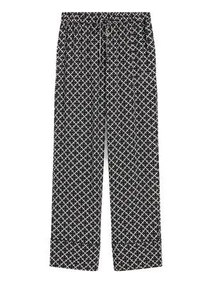 BY MALENE BIRGER Ameliano Printed Trousers - Black