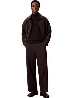 Calvin Klein Cotton Stretch Twill Baggy Chino Pants - Black