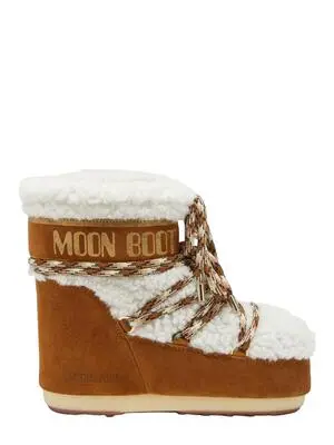 Moon Boot Icon Low Shearling Boots - Brown