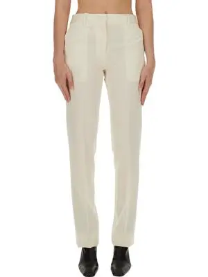 JIL SANDER Wool Pants - Powder