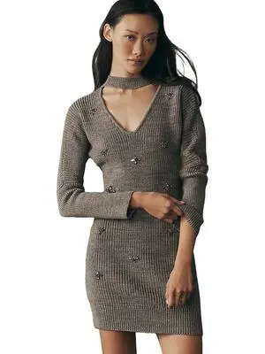 ENDLESS ROSE Cutout Mini Sweater Dress