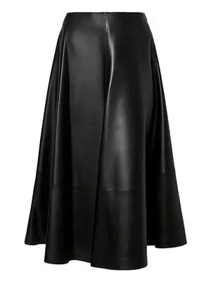 Altuzarra Varda Leather Skirt - Black