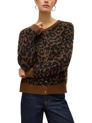 Vero Moda Leopard Print Cardigan - Emperador
