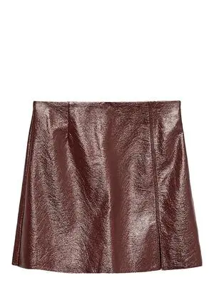 Vero Moda Faux Leather Skirt - Wine