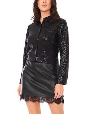 VINCE CAMUTO Sequined Shirt