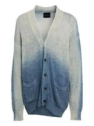 ROBERTO COLLINA Knitted Tie-dyed Cardigan - Blue