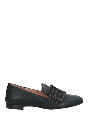 Bally Loafers In Lambskin With Buckle - Black
