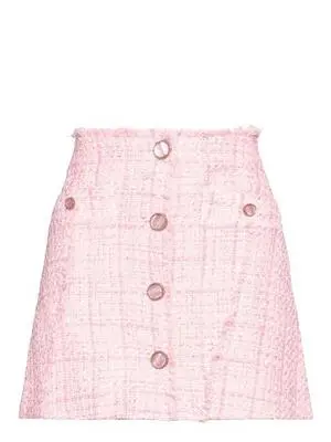 Gcds Mini Flared Tweed Skirt - Pink