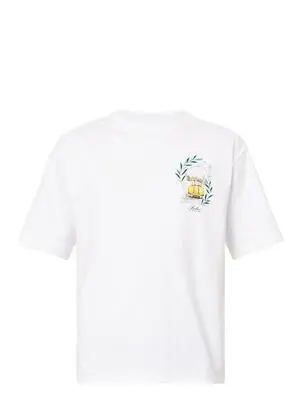 BELIER Valdisere Graphic-print Cotton T-shirt - White