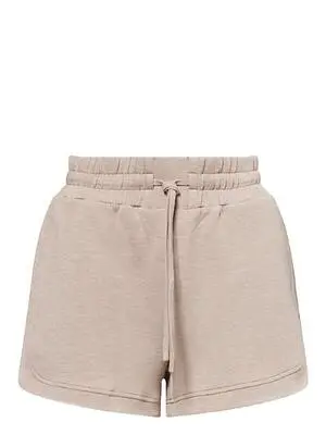 Varley High-rise Stretch-jersey Shorts - Taupe Marl