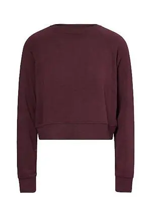 Splits59 Brooks Fleece Stretch-modal Sweatshirt - Dark Cherry