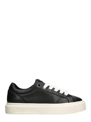 CLEENS Leather Trainers - Black